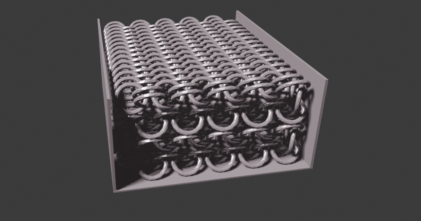 Chainmail Cube! Makes sheet ~6.5" by ~12" (17cm by 30cm) V3 by ...