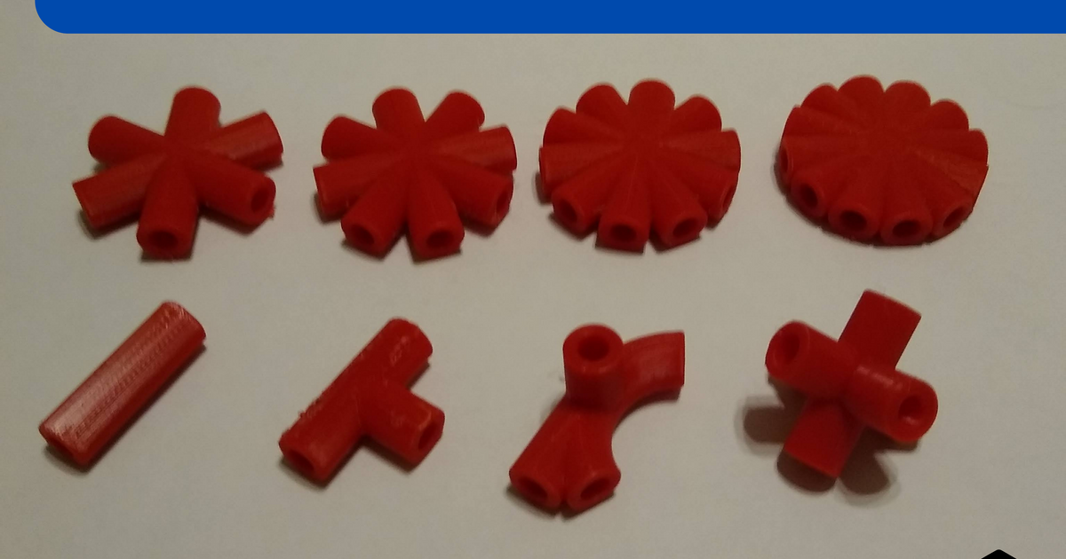 Glow Stick Building Connectors by Devise3D | Printables Store