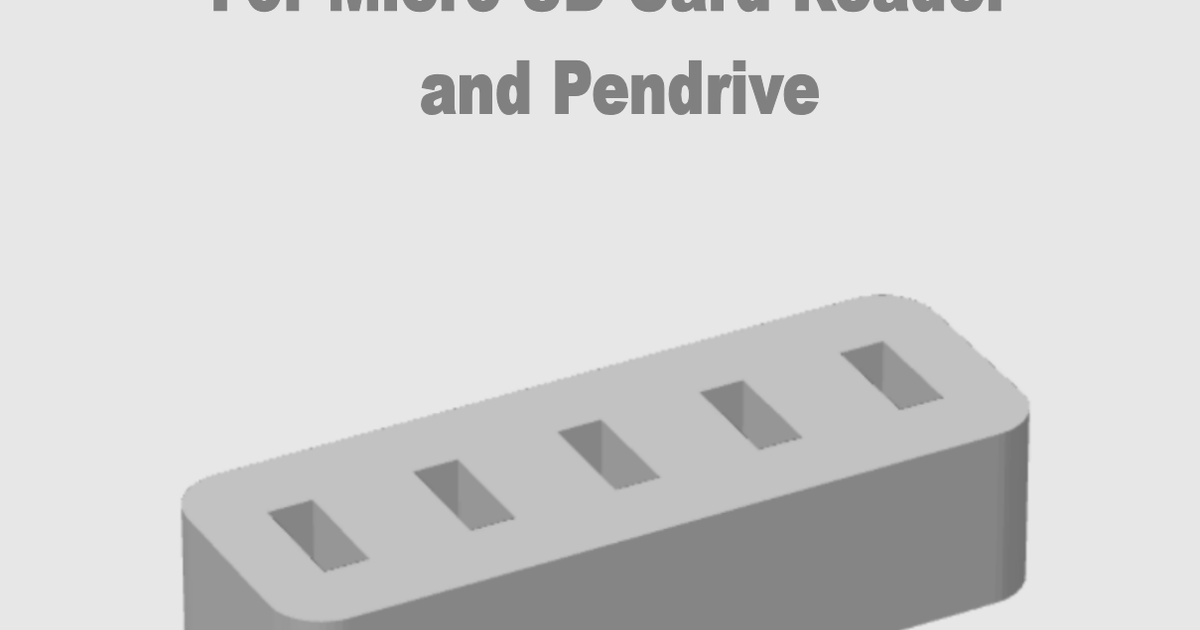 Stand for Micro SD Card Reader and Pendrive by STORM DESIGN | Download ...