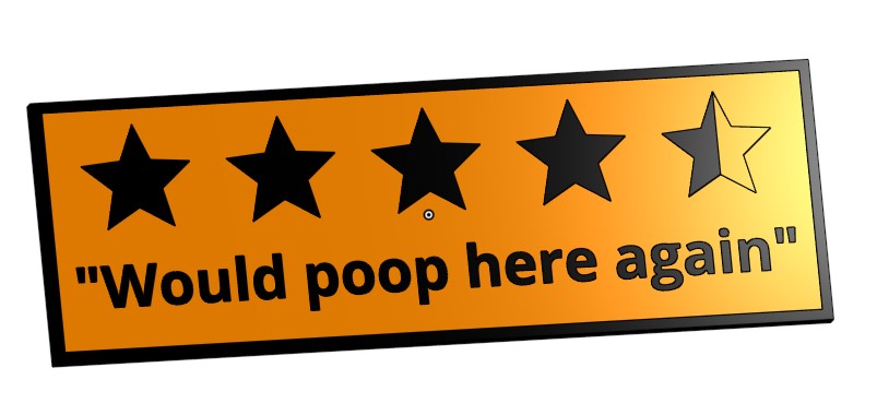 Would Poop Here Again - Remake for Face Down printing by Walkul ...