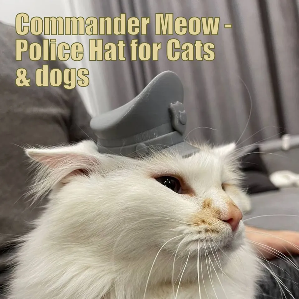 Police hat for pets by Анастасия Юсупкина | Download free STL model ...