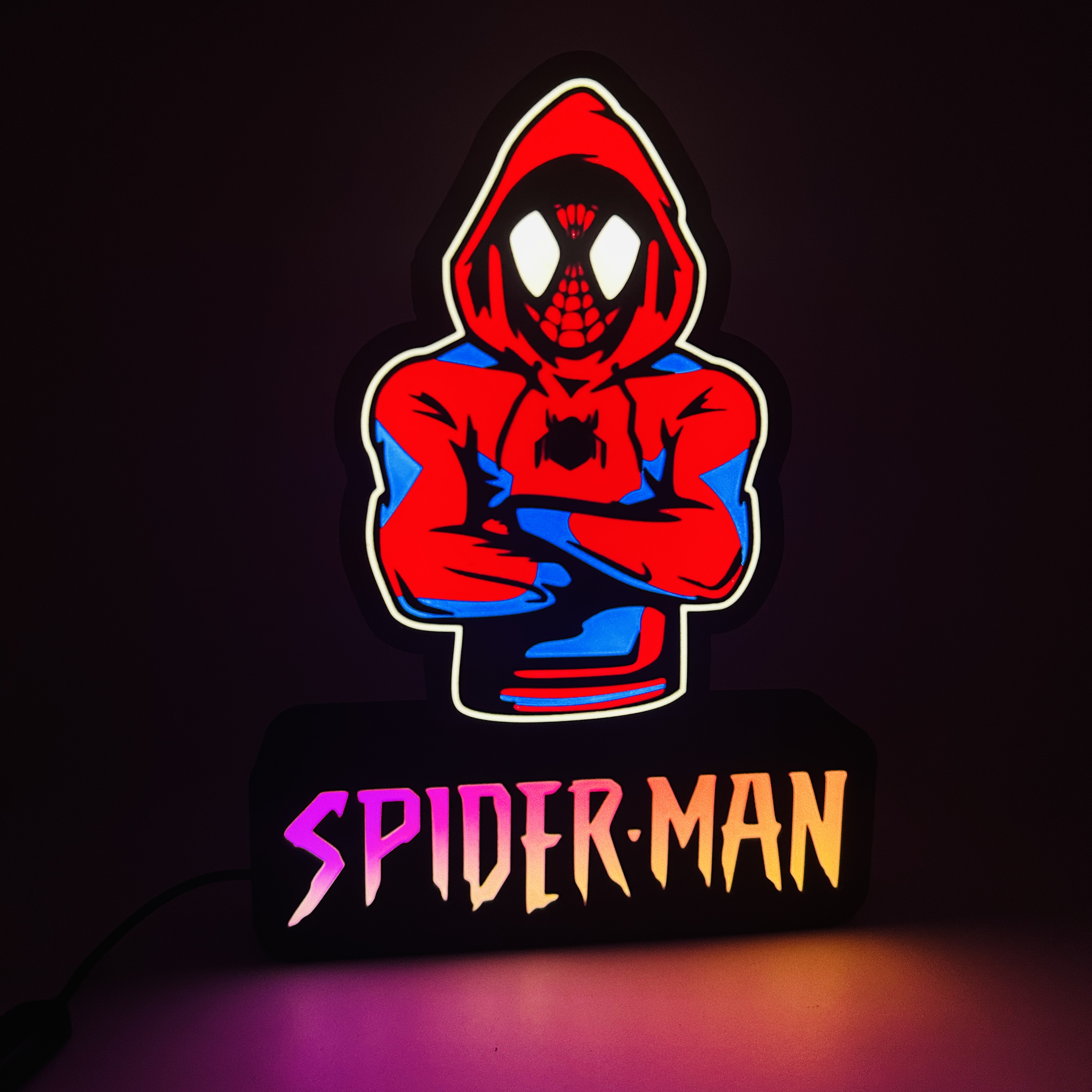 Spider Man Led Lamp by Smart3d By Gabriel Gomes | Download free STL ...