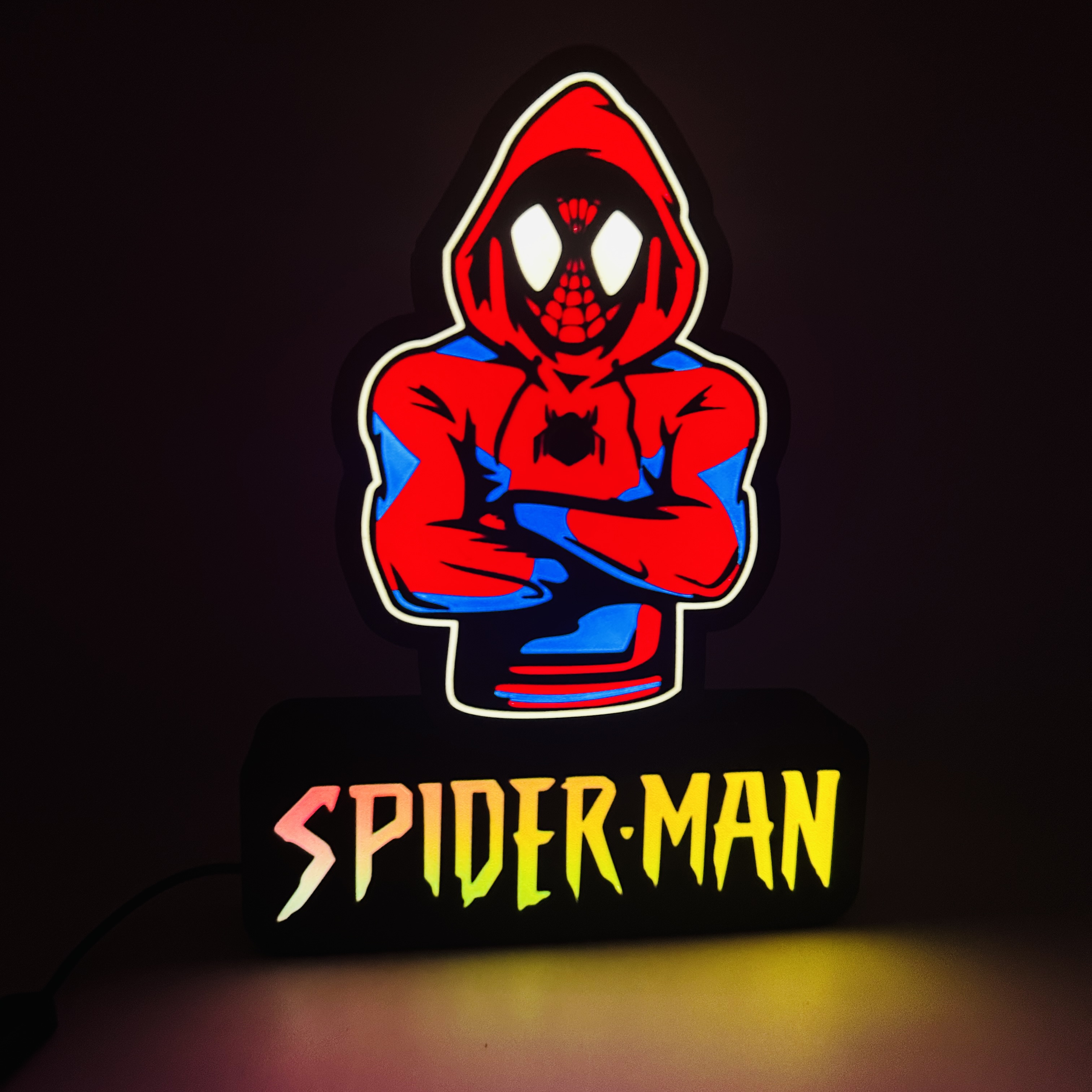 Spider Man Led Lamp by Smart3d By Gabriel Gomes | Download free STL ...