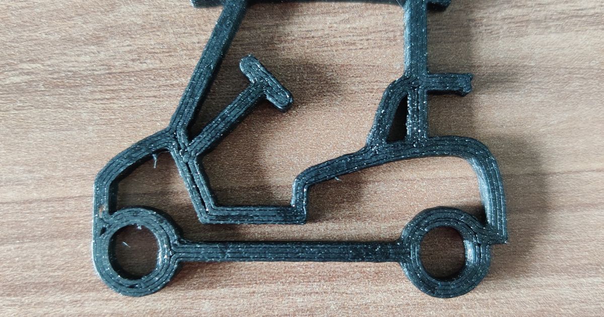 Golf cart keychain by 3Ddy | Download free STL model | Printables.com