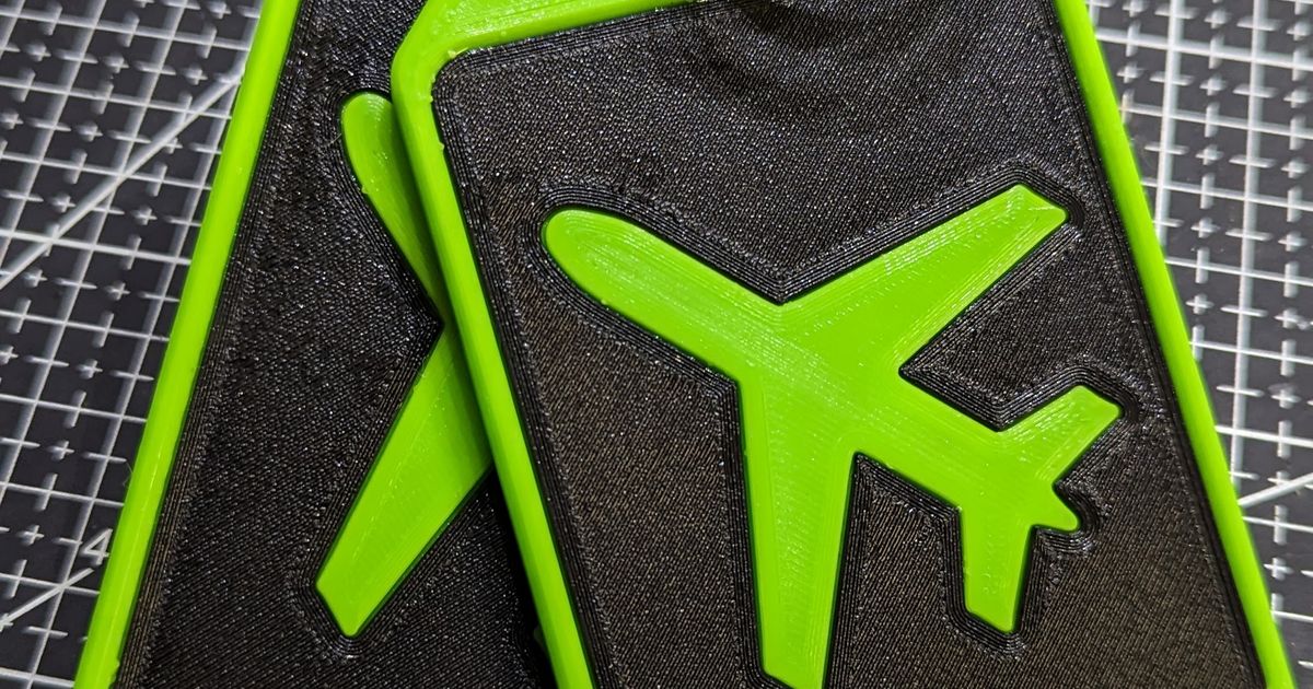 Air Plane Luggage Tag by Galatogav | Download free STL model ...