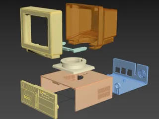 Retro Desktop PC Raspberry Pi case by fantasticmrdavid | Download free ...
