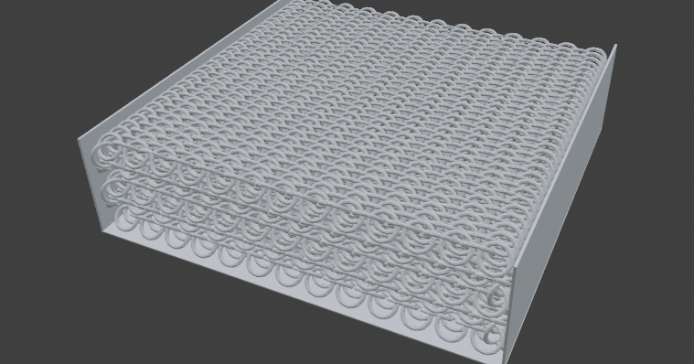 Large Chainmail Cube Makes sheet ~12" by ~40" (30cm by 102cm) V2 por ...