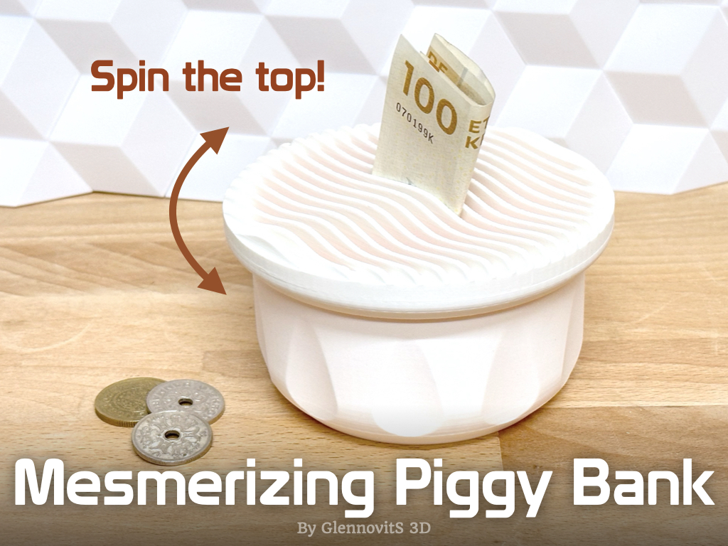 Mesmerizing Piggy Bank (twist/spin/fidget to enjoy the design!) by ...