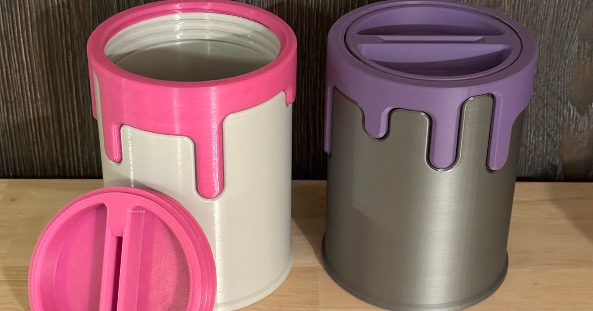 Drippy Bucket Bank with Screw Lid by EMarrs | Download free STL model ...
