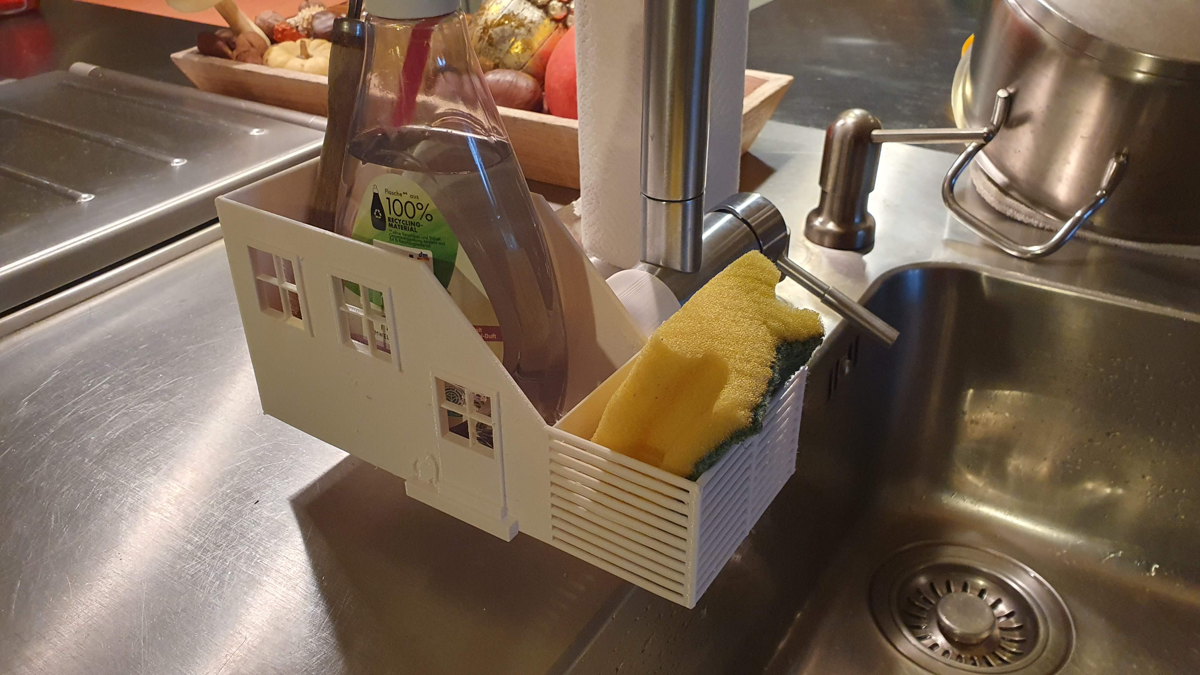 Sink Utility Holder with Sponge Cage by SMenz | Download free STL model ...