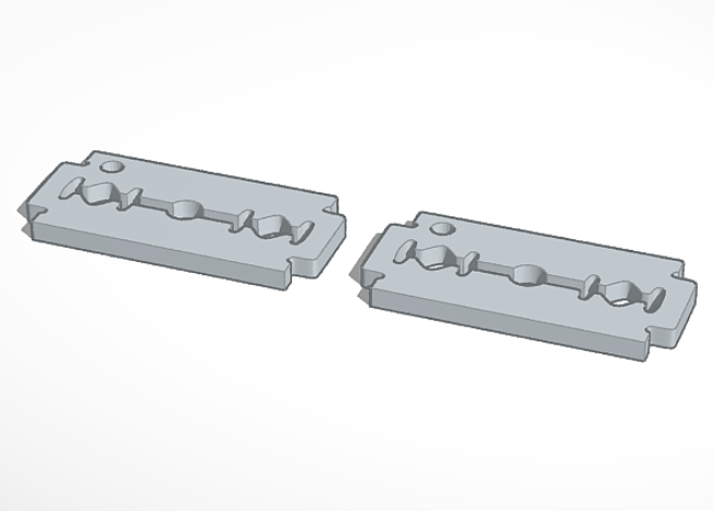 Razor Blade Earrings by CURS3D | Download free STL model | Printables.com