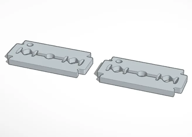 Razor Blade Earrings by CURS3D | Download free STL model | Printables.com