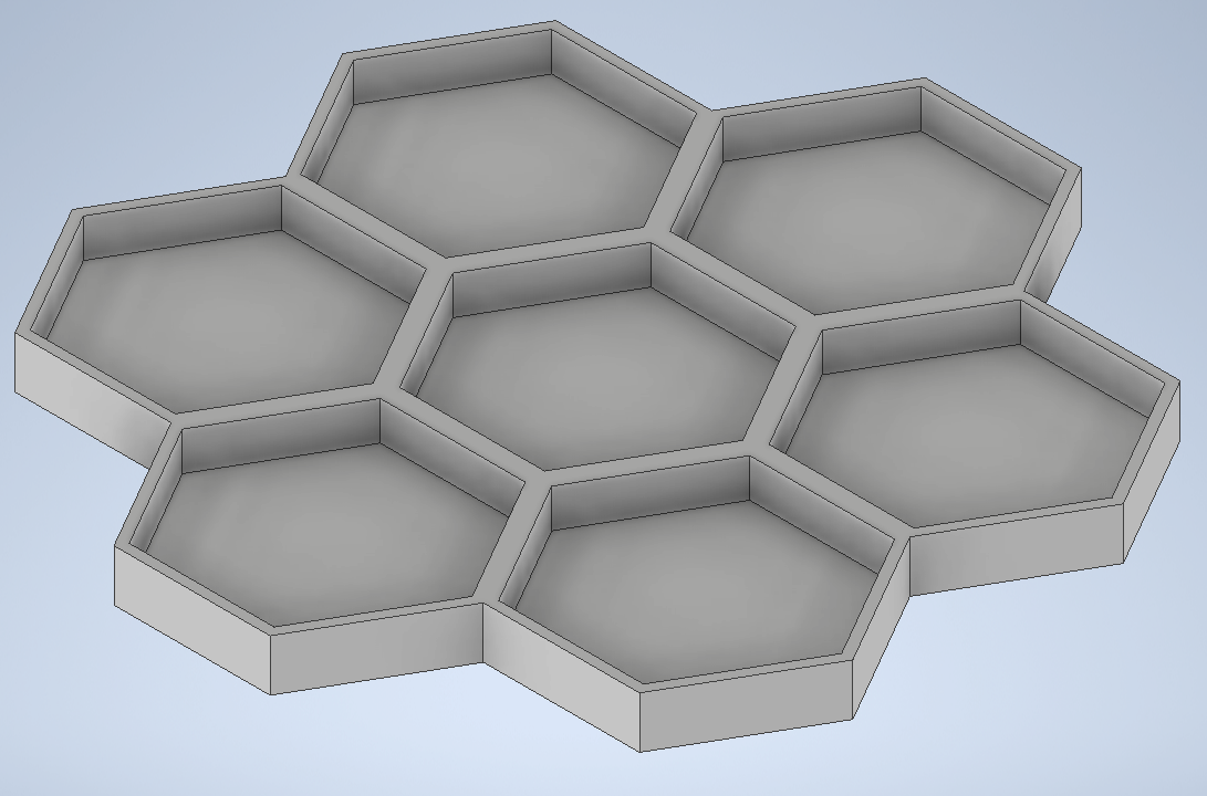 Honeycomb paint palette by 3DPrinted | Download free STL model ...