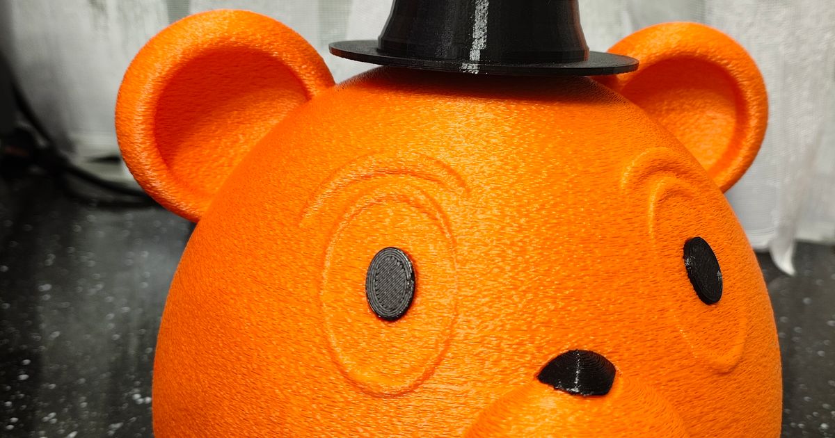 Teddy bank with a tophat as a key sliced for multi color by OGK ...