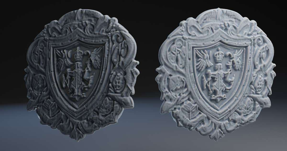 Armorial Shield Details. by Peter Farell | Download free STL model ...
