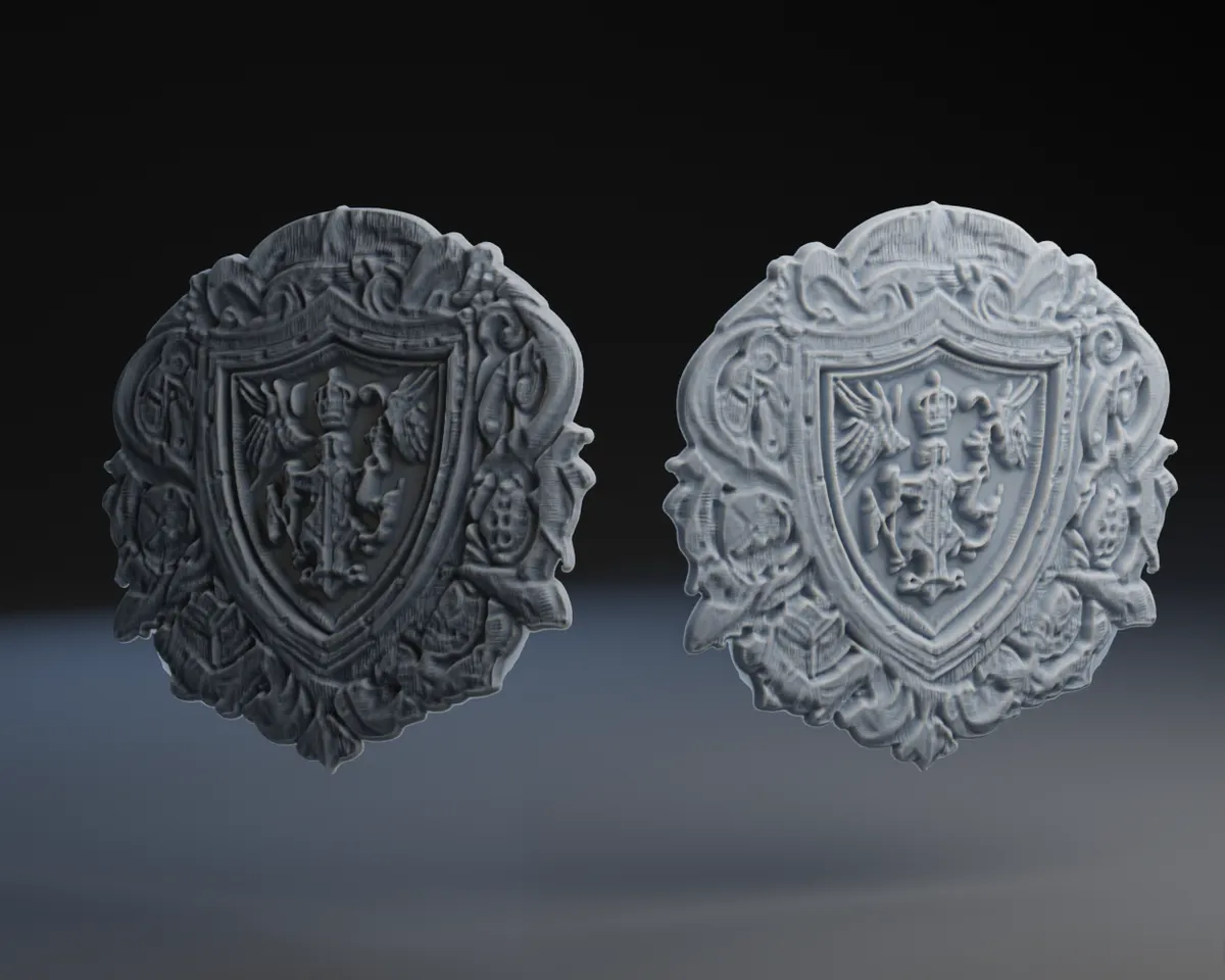 Armorial Shield Details. by Peter Farell | Download free STL model ...