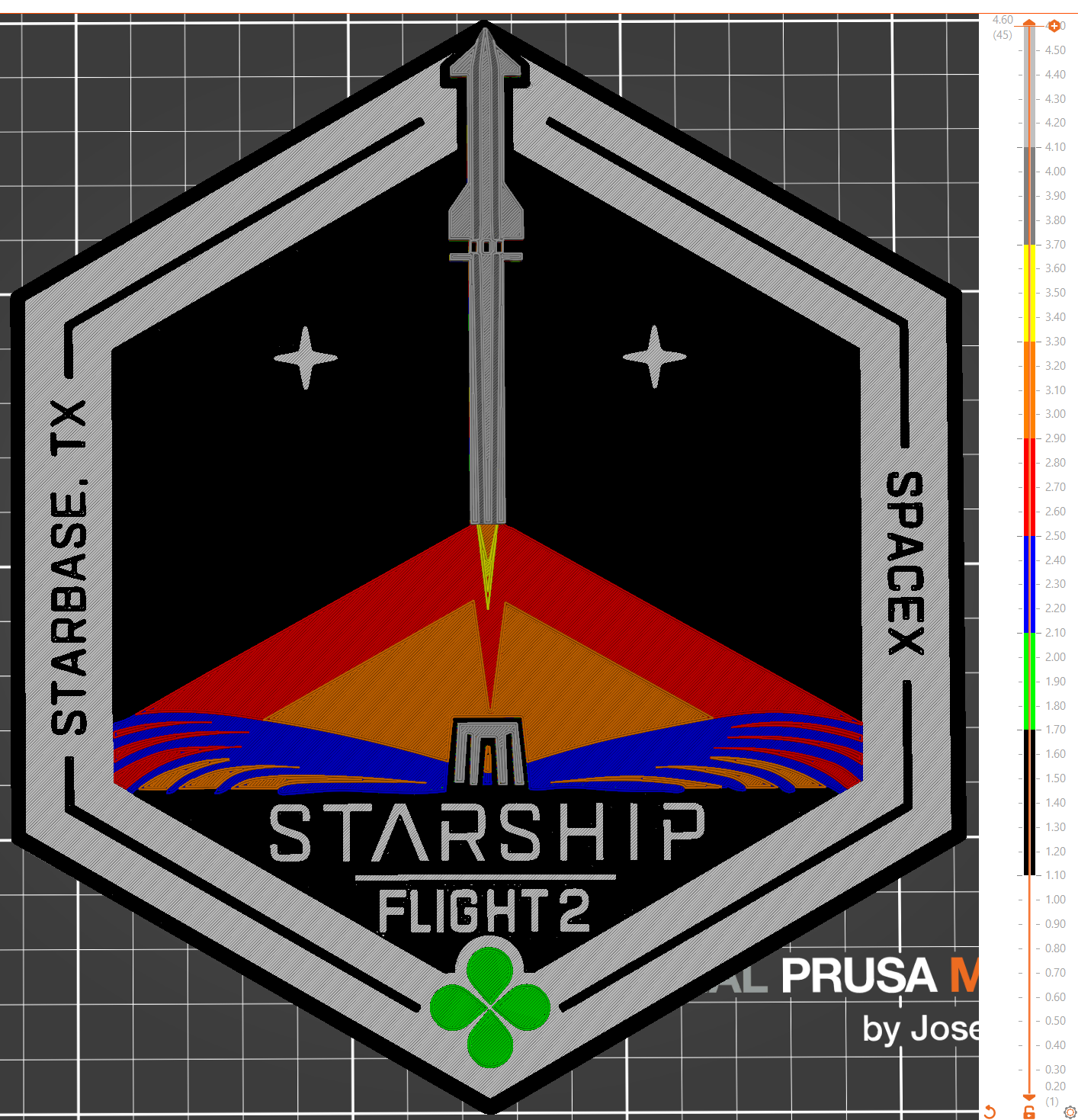 Starship Test Flight 2 Patch by J Dubya | Download free STL model ...