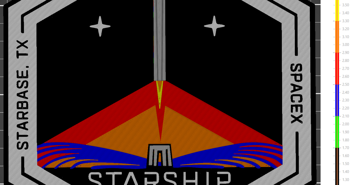 Starship Test Flight 2 Patch by J Dubya | Download free STL model ...