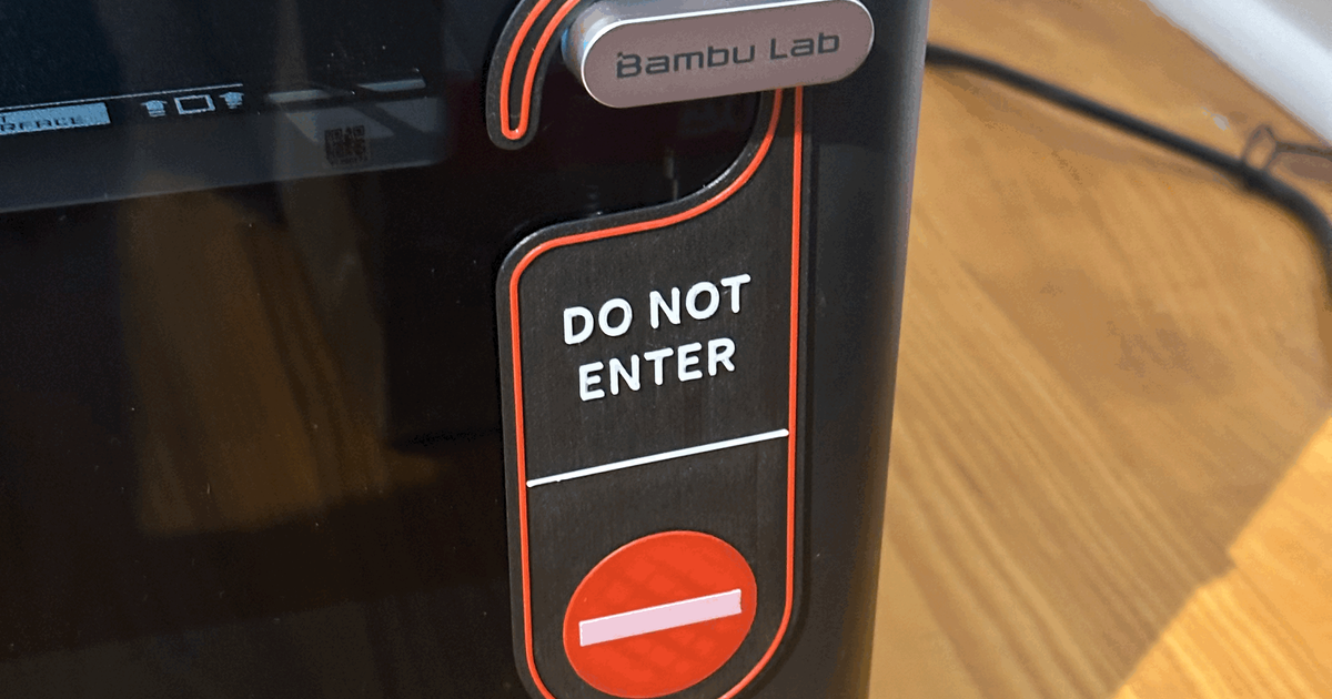 Do Not Enter Door Sign Hanger by Buzzz | Download free STL model ...