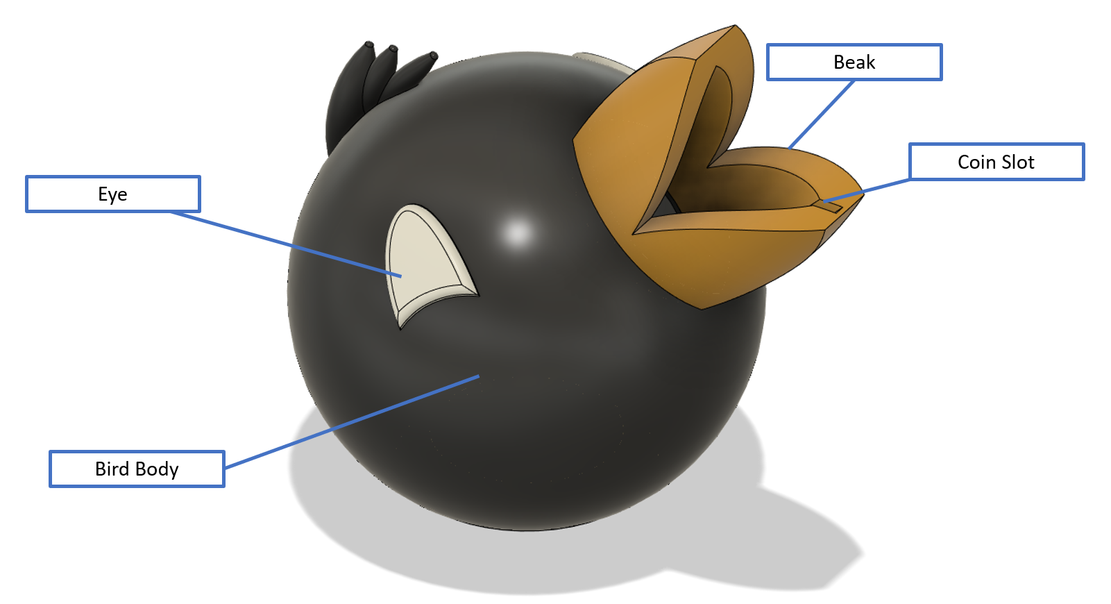 Baby Bird Bank by PenPan Designs | Download free STL model | Printables.com