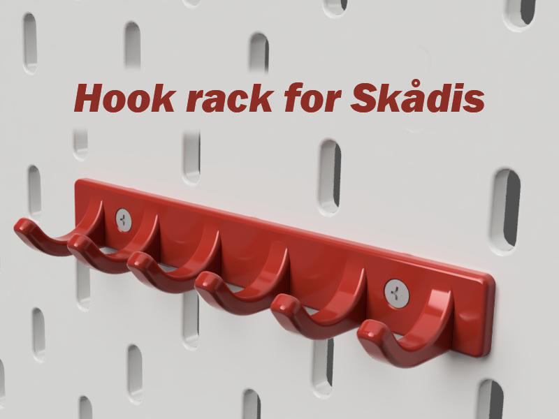 Hooks rack for Skadis von ORM | Kostenloses STL-Modell herunterladen ...