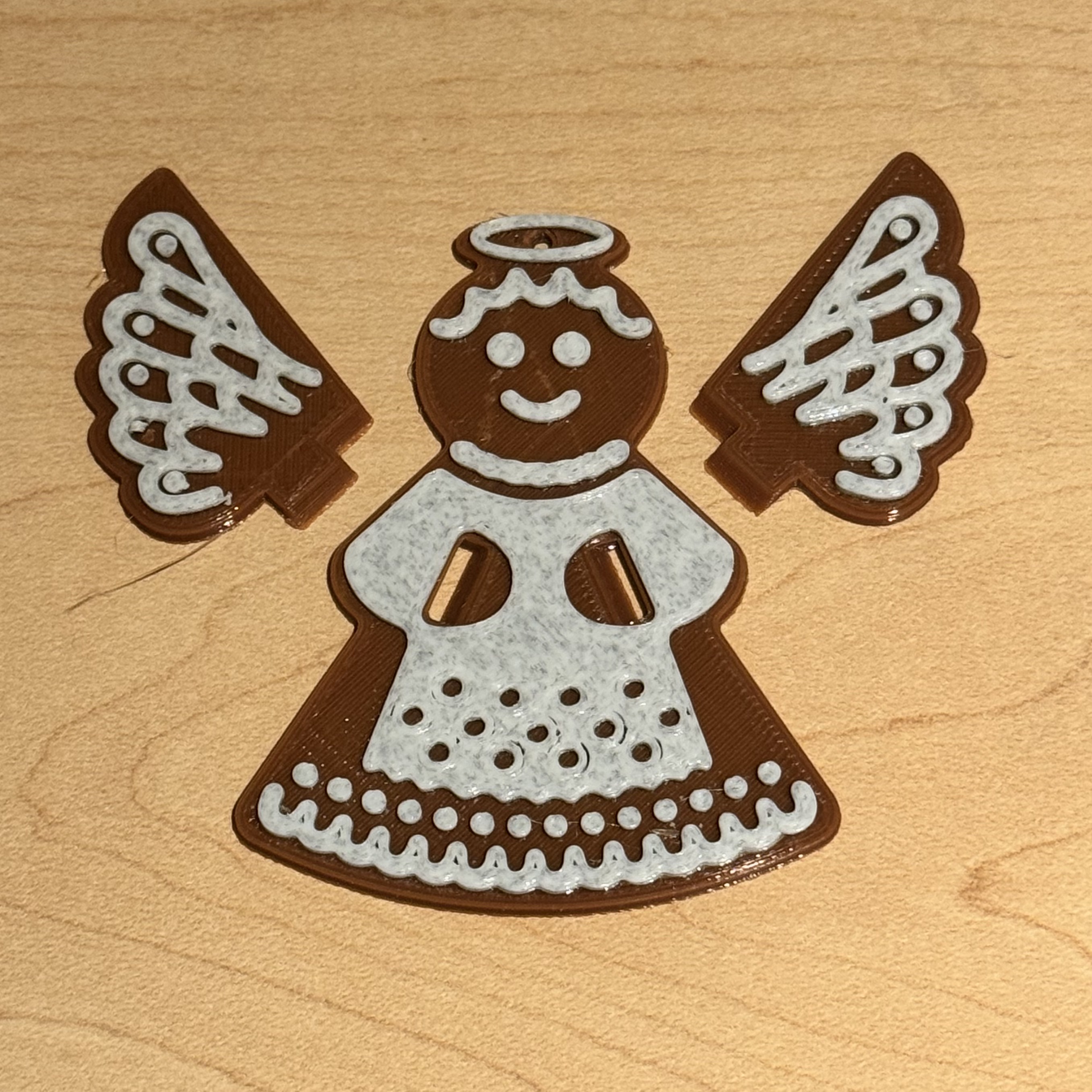 Gingerbread Angel Ornament Print Card by Dr Swaster | Download free STL ...