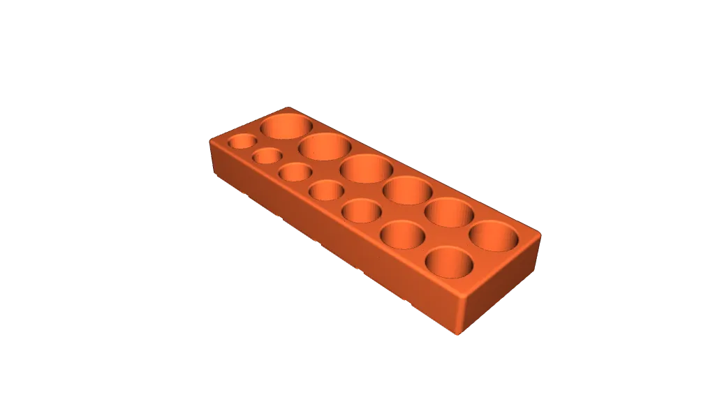 Gridfinity HF 1/2" Deep Impact Socket Holder by grunty | Download free ...