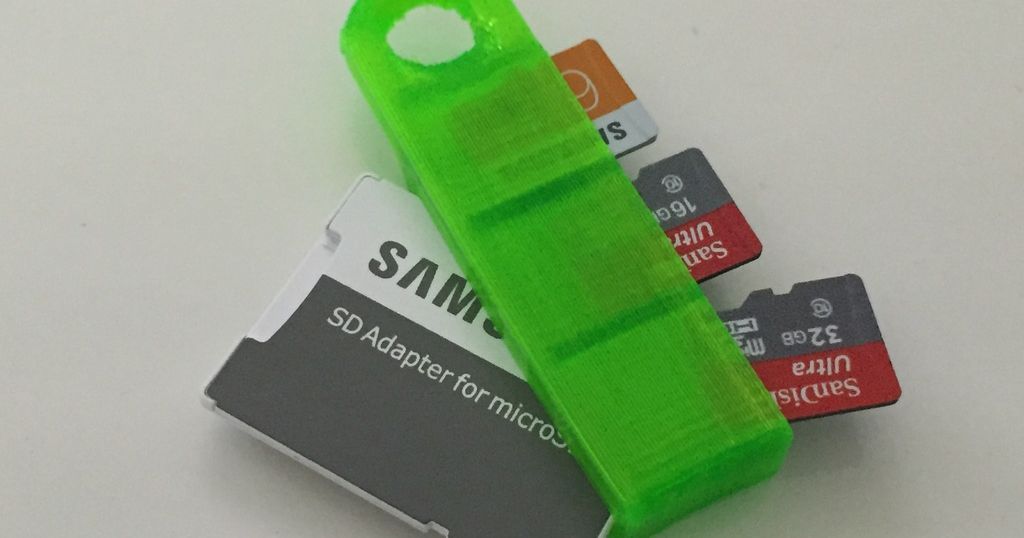 Micro SD Card Keychain by BMC3D | Download free STL model | Printables.com