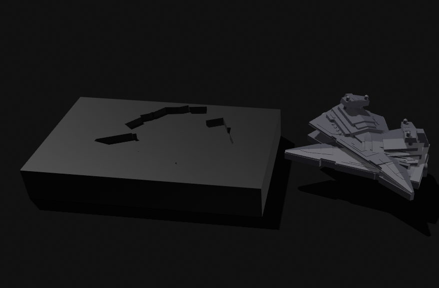 Rogue One star destroyer crash by Diego.dudu | Download free STL model ...