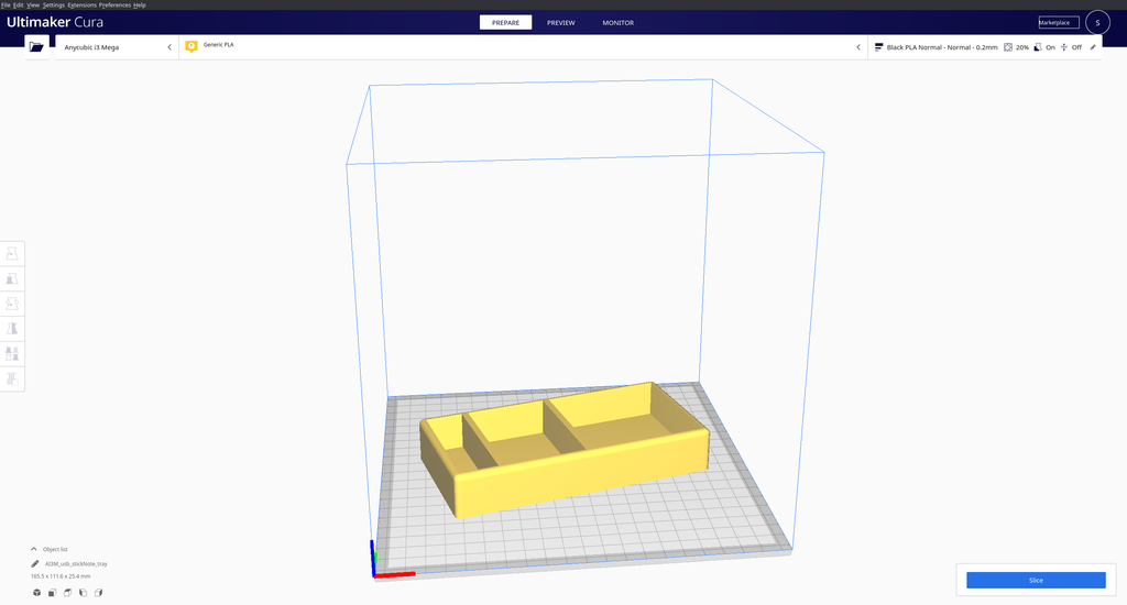 USB & Post-It Note Tray by cnorton9494 | Download free STL model ...