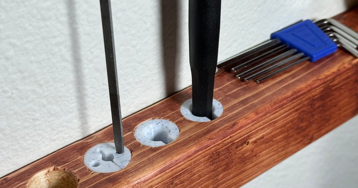 Insert for Wooden Tool Tidy (3/4 inch hole - includes Fusion 360 file ...