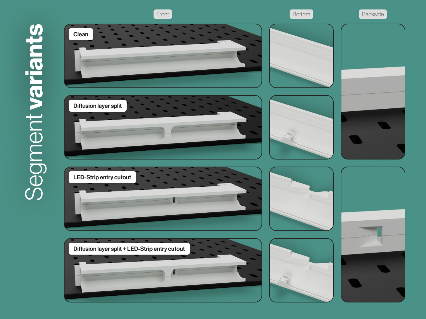 LED Frame 2.0 (Multiboard) for IKEA SKADIS by Hawk7 | Download free STL ...