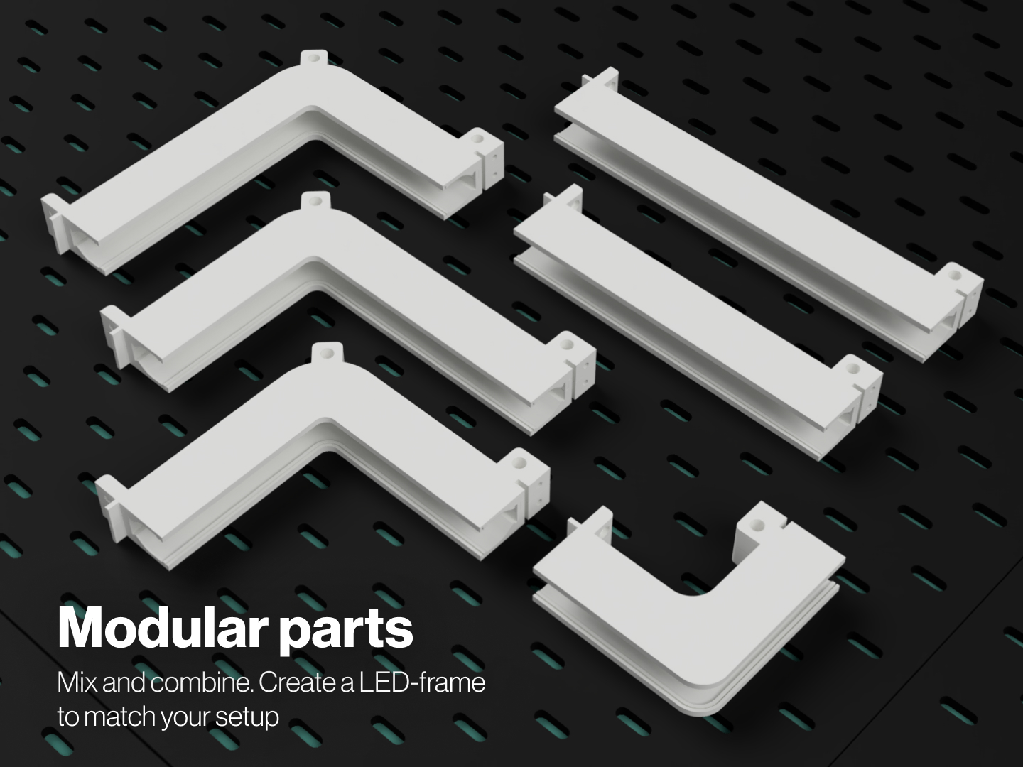 LED Frame 2.0 (Multiboard) for IKEA SKADIS by Hawk7 | Download free STL ...