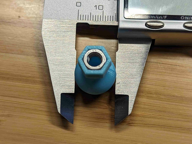 Tweaked ballnut with steel M5 nut insert for articulating camera system ...