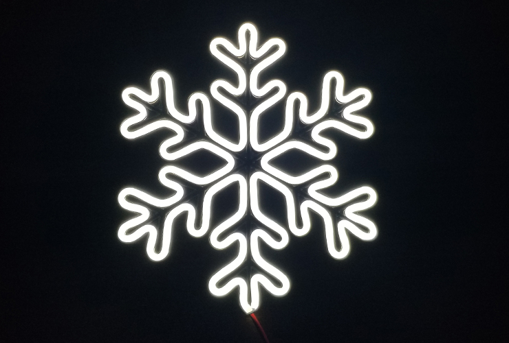 Minimalist Snowflake LED Neon Sign - Winter / Christmas Decorations by ...