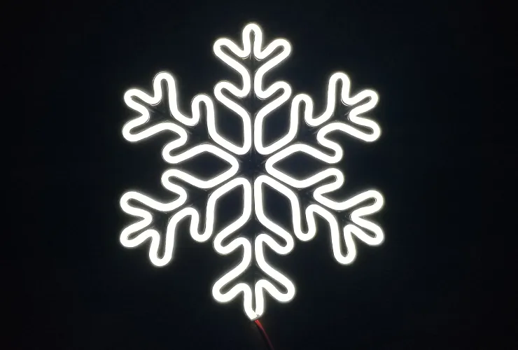 Minimalist Snowflake LED Neon Sign - Winter / Christmas Decorations by ...