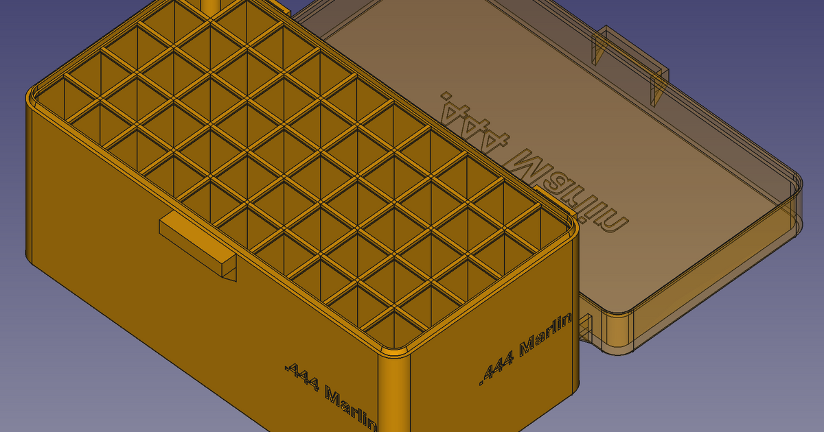 .444 Marlin, Head Up, Spring Latch, PIP Hinge Modular Ammo Box by brass ...