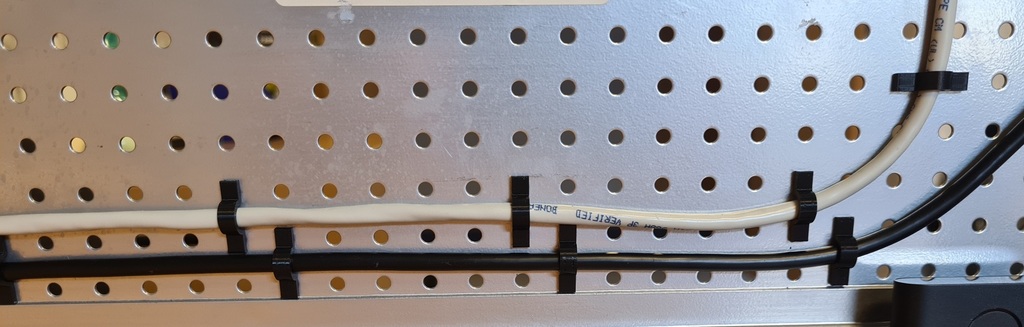 Pegboard Cable Clip Cable Holder (15mm pitch, 4mm dia.) by N-Ender_3 ...