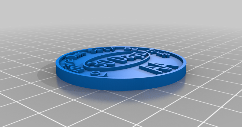 AA Sobriety Chip Coin - 30 Days - To thine own self be true by N-Ender ...