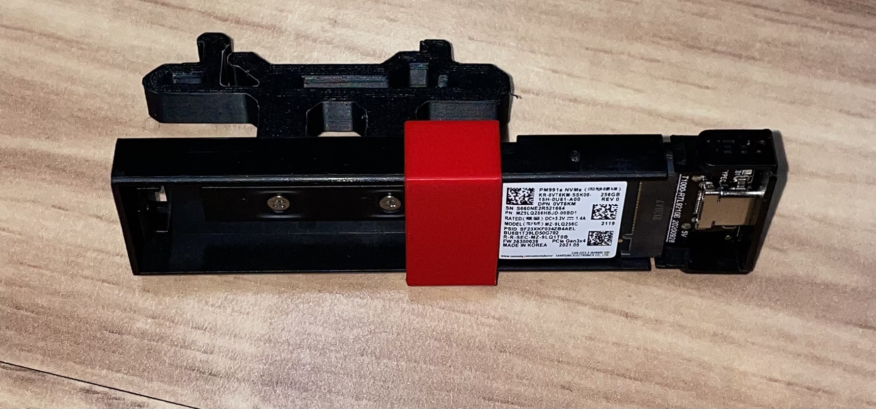 NVMe USB mount for Voron 2.4 DIN rail by Arek | Download free STL model ...