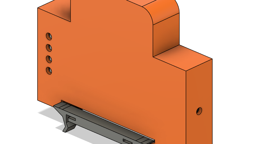 DIN rail mount pzem 004T da batteria_ | Scarica il modello STL gratuito ...