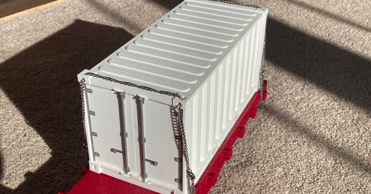 G-Scale 1:29 20' Shipping Container Box 210mm Long by asylumph9 ...