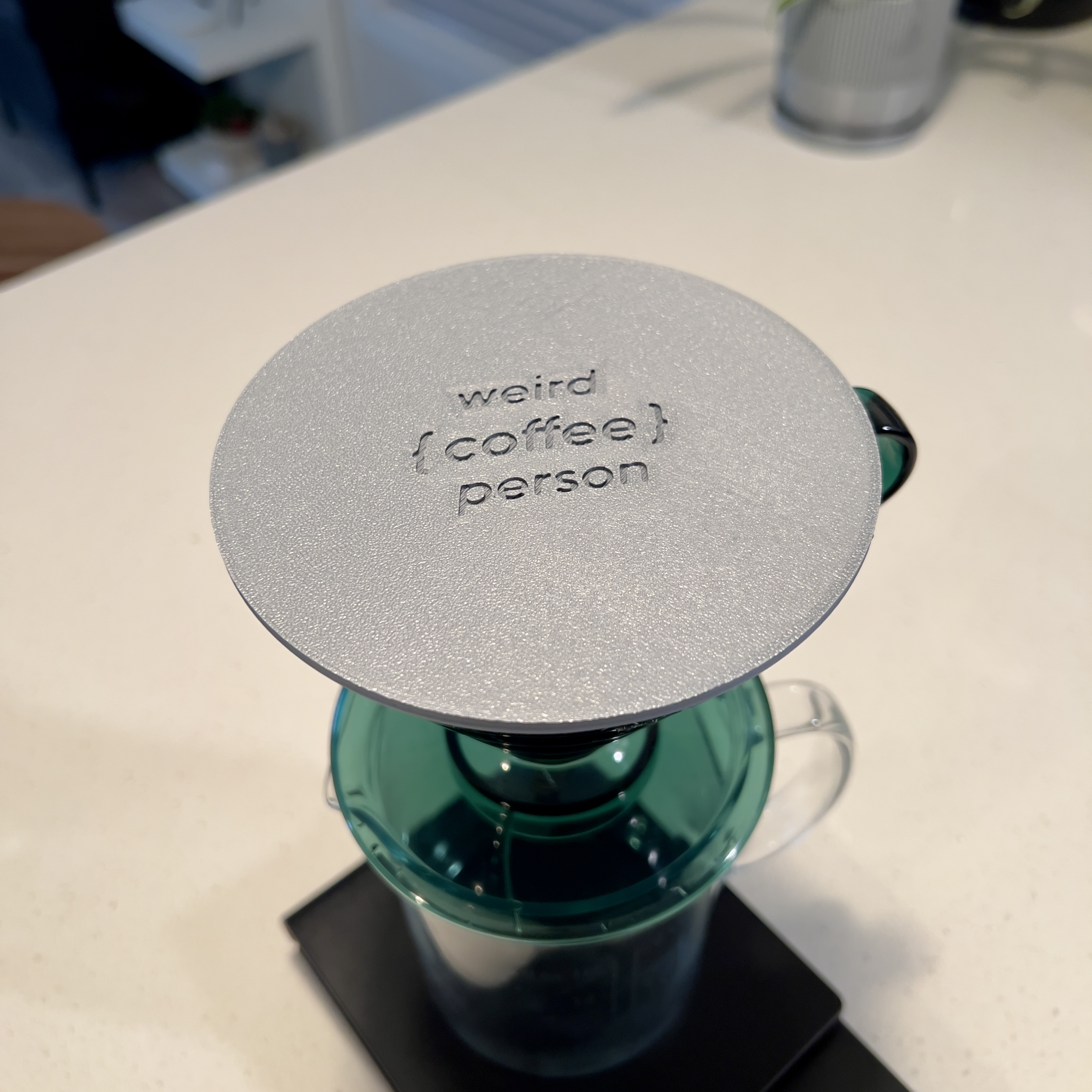 V60 Coffee Dripper Lid (Size 2) - Weird Coffee Person by Fernando Pena ...