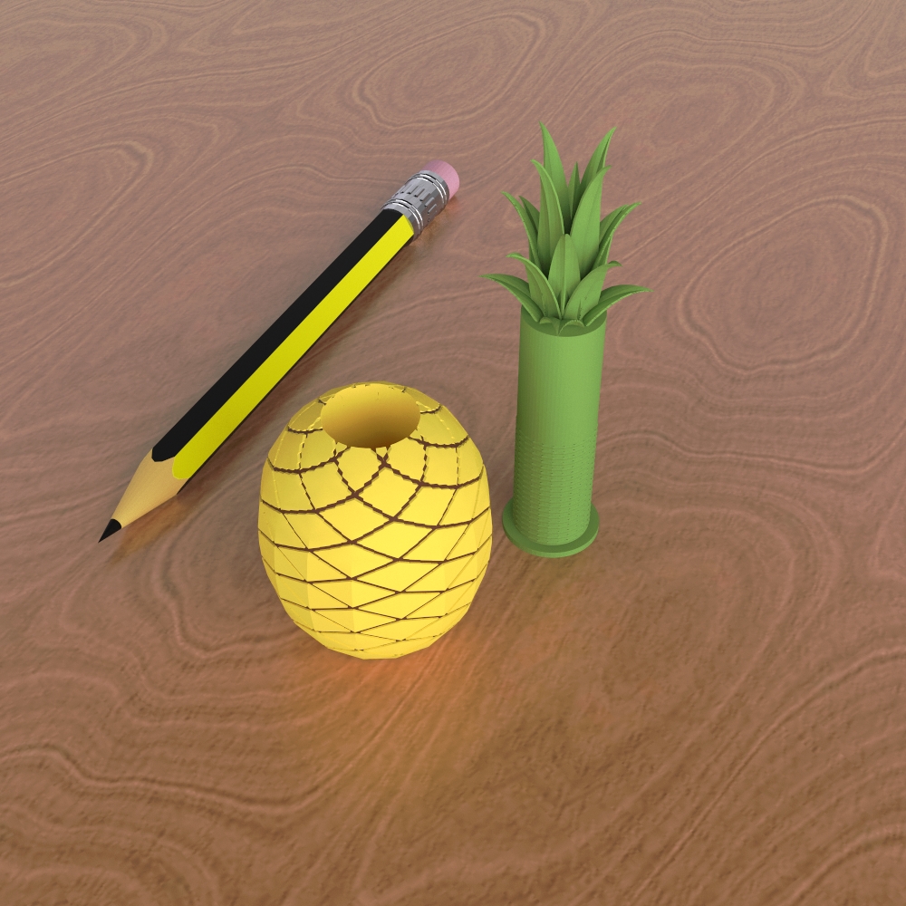 Pineapple Pencil Spinner by Frikarte3D | Download free STL model ...