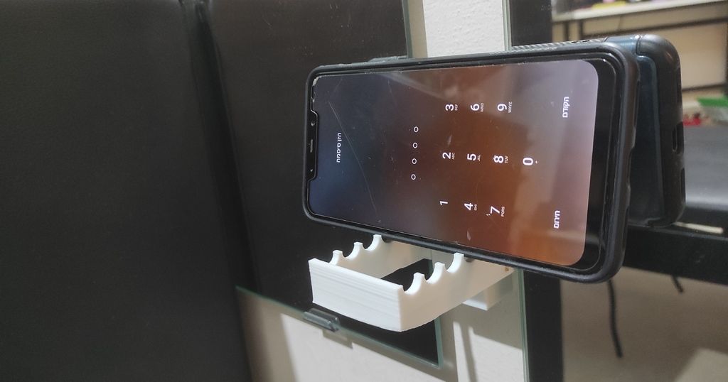 wall mounted foldable phone mount by ofer k | Download free STL model ...