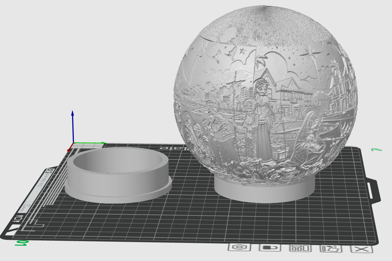 Nativity Lithophane Globe 140mm Remote Control LED por Jose R | Descargar modelo STL gratuito ...