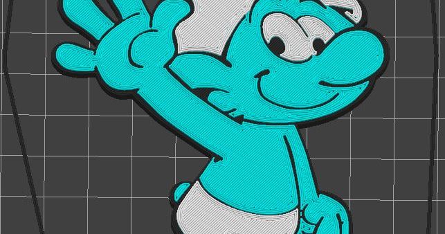 Happy Smurf layered - keychain by Super 25 | Download free STL model ...