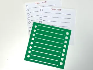 ToDo List (Checklist) Stencil for 9x9cm notes by mirabatek | Download ...