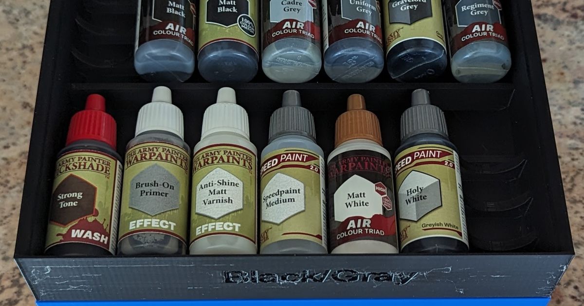 Miniature Paint Bottle Stacking Storage for The Army Painter paints by ...
