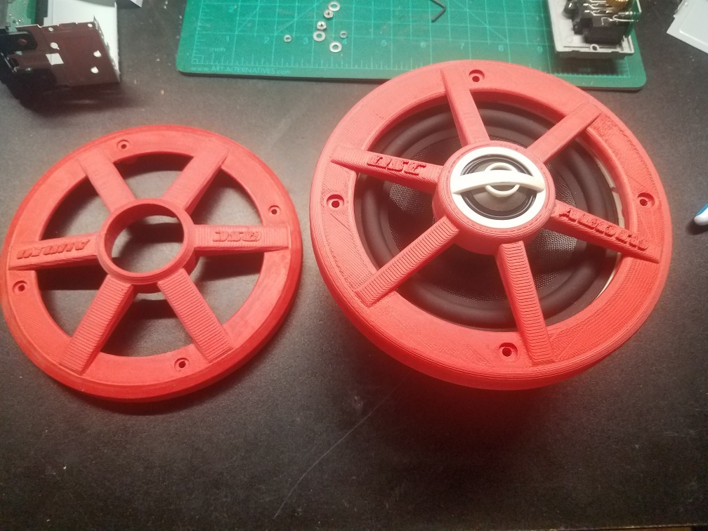 QSC 5.25 inch speaker grill with 40mm tweeter mount by odindj1979 ...